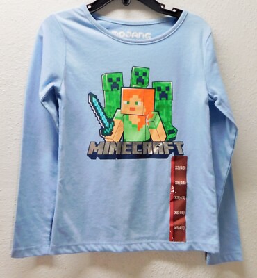 Minecraft (ALEX) Girl's XS 4/5 Long Sleeves T-Shirt, Mojang | eBay