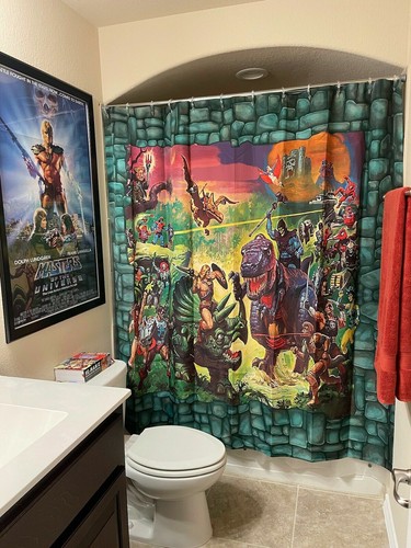 He Man Shower Curtain Superhero MOTU Gay Butch Fetish Skeletor Mattel ...