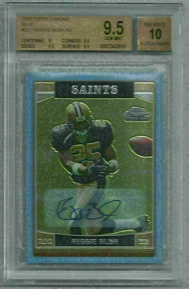2006 Topps Chrome Reggie Bush Blue Rookie RC Auto #20/50 BGS 9.5 | eBay