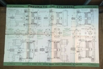 Vintage Enots Pneumatic Cylinder Products Dealer Advertising Chart ...