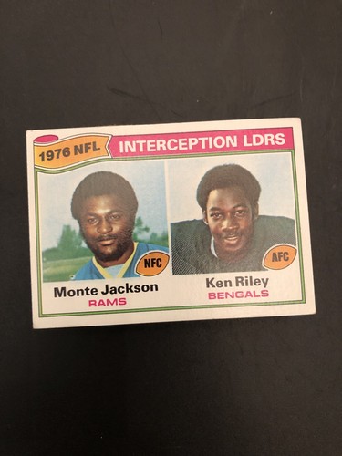 1977 TOPPS 1976 NFL INTERCEPTION LEADERS #5 Monte Jackson RAMS Ken ...