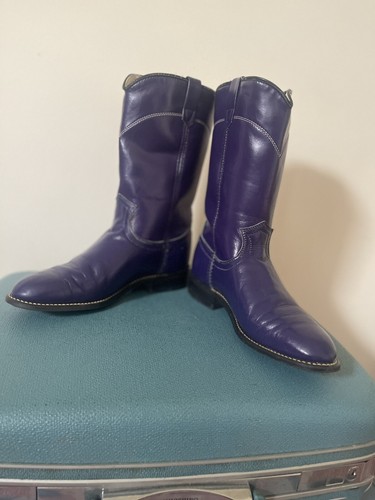Purple Vintage Miss Rodeo USA Acme Leather Cowgirl Western Boots 7M | eBay