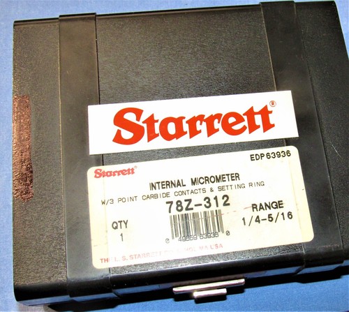 Starrett 78Z-312 Internal Micrometer 3 Point Contact LAST ONE IN STOCK ...