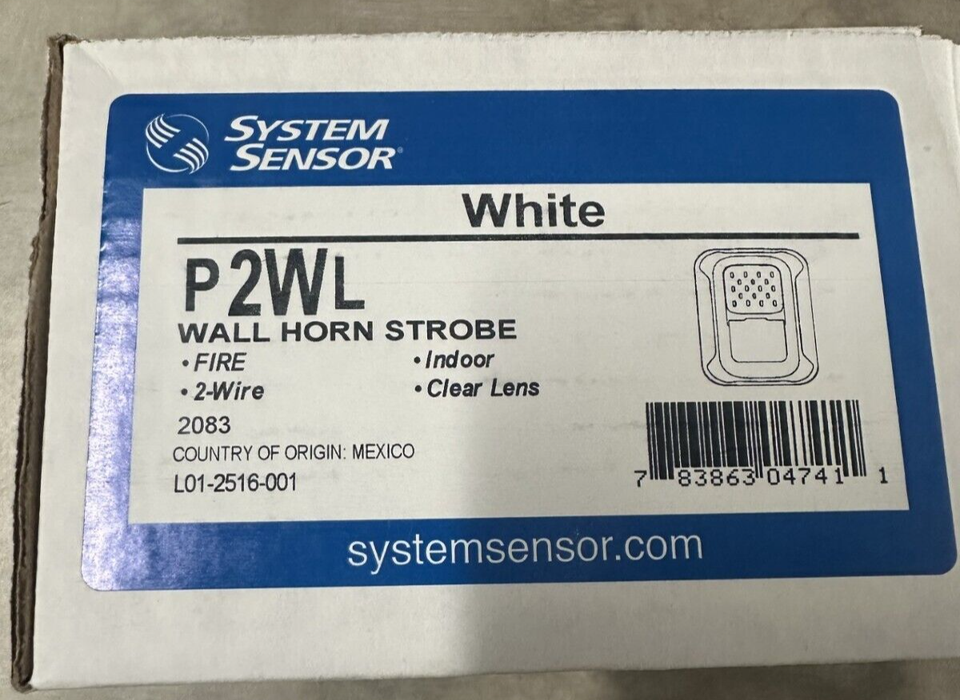 System Sensor P2WL Fire Alarm Horn/Strobe Wall White | eBay