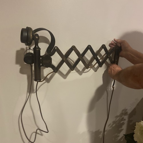 Antique 1909 Western Electric Railroad Scissor Candlestick Telephone ...