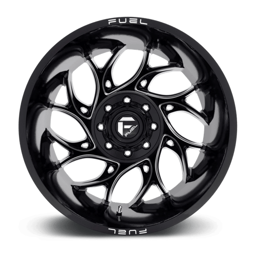 Fuel D741 RUNNER GLOSS BLACK MILLED WHEELS: 20x8.25, 8x210, -221mm ...
