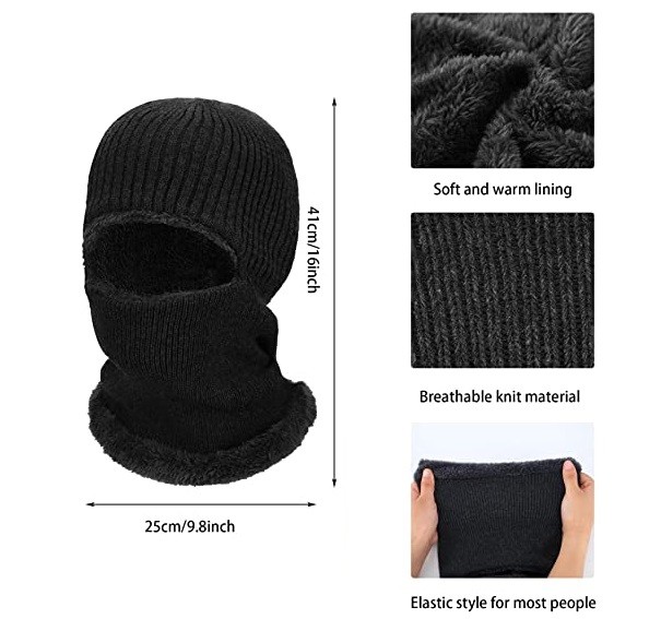 1/2x Winter Ski Masks for Men and Women Winter Knitted Full Face Mask ...