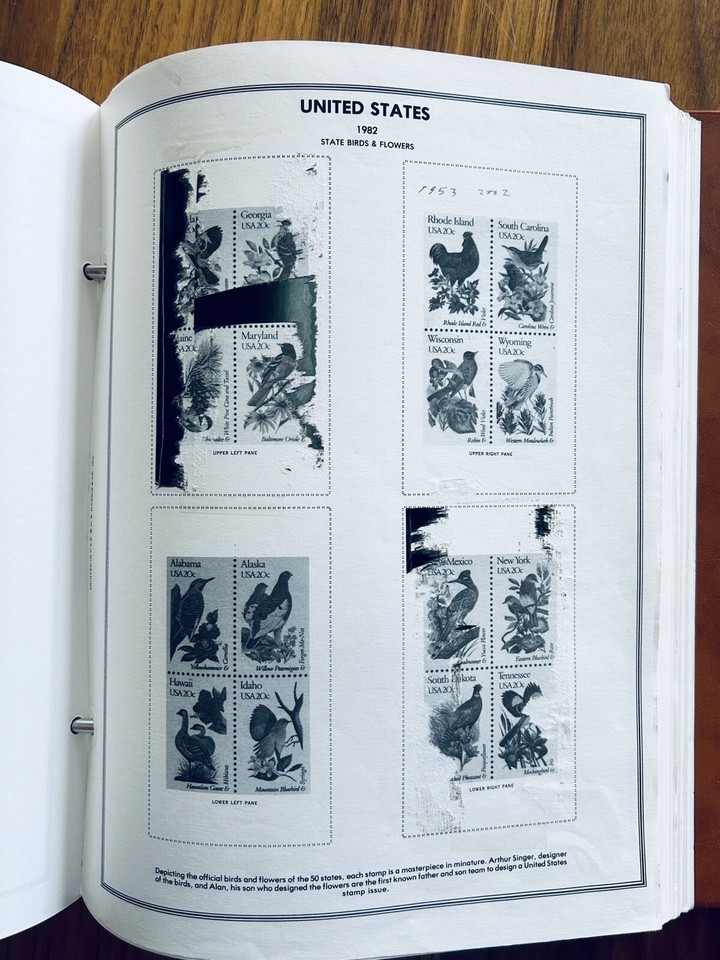 H.E. Harris United States Stamp Plate Block Album Volume B 1964-1992 ...