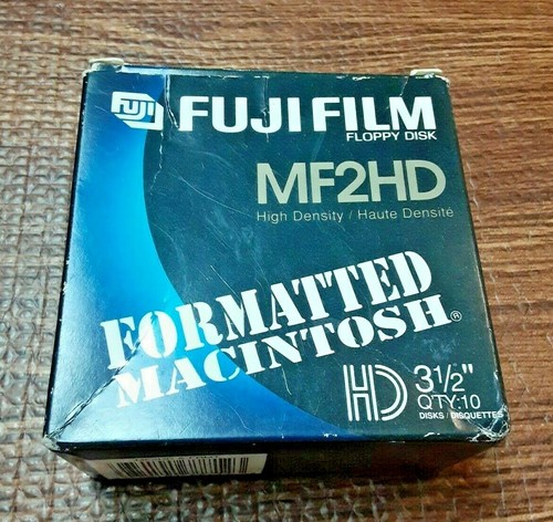FUJI FILM 10 Pack MF2HD High Density 3.5” Floppy Disks PC Formatted ...