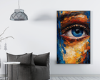 Abstract Woman Eye Wall Art Print Canvas Poster Illustration Home Decor ...