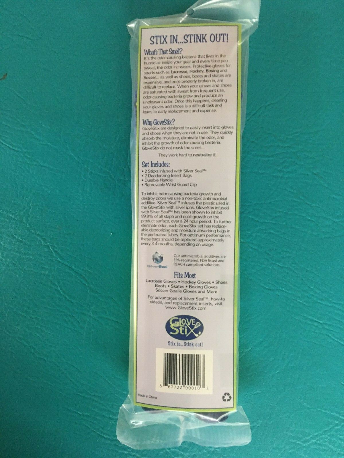 Glovestix Odor Eliminator Glove Stix Shoe Boot Sports Equipment Stink ...