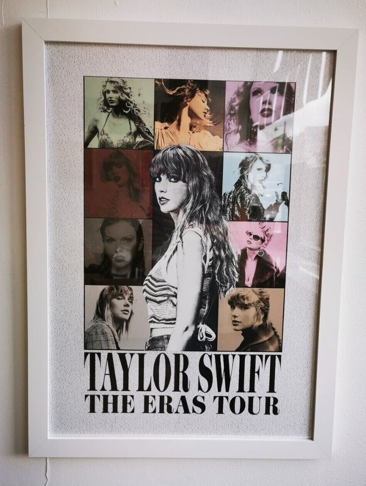 "TAYLOR SWIFT ERAS TOUR V3" .. Concert Poster Framed In A Sleek Modern ...