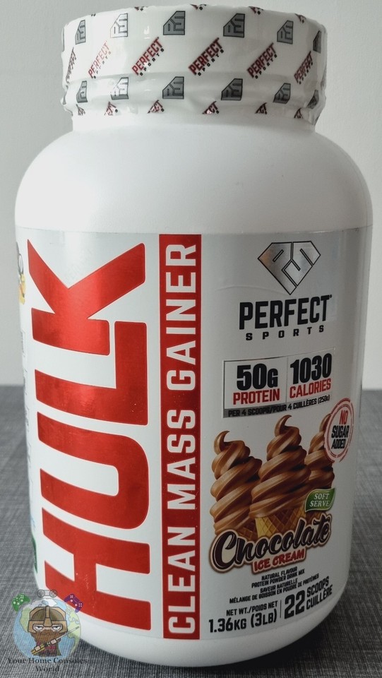 Perfect Sports HULK Protein Clean Mass Gainer Chocolate Ice Cream 1.36 ...