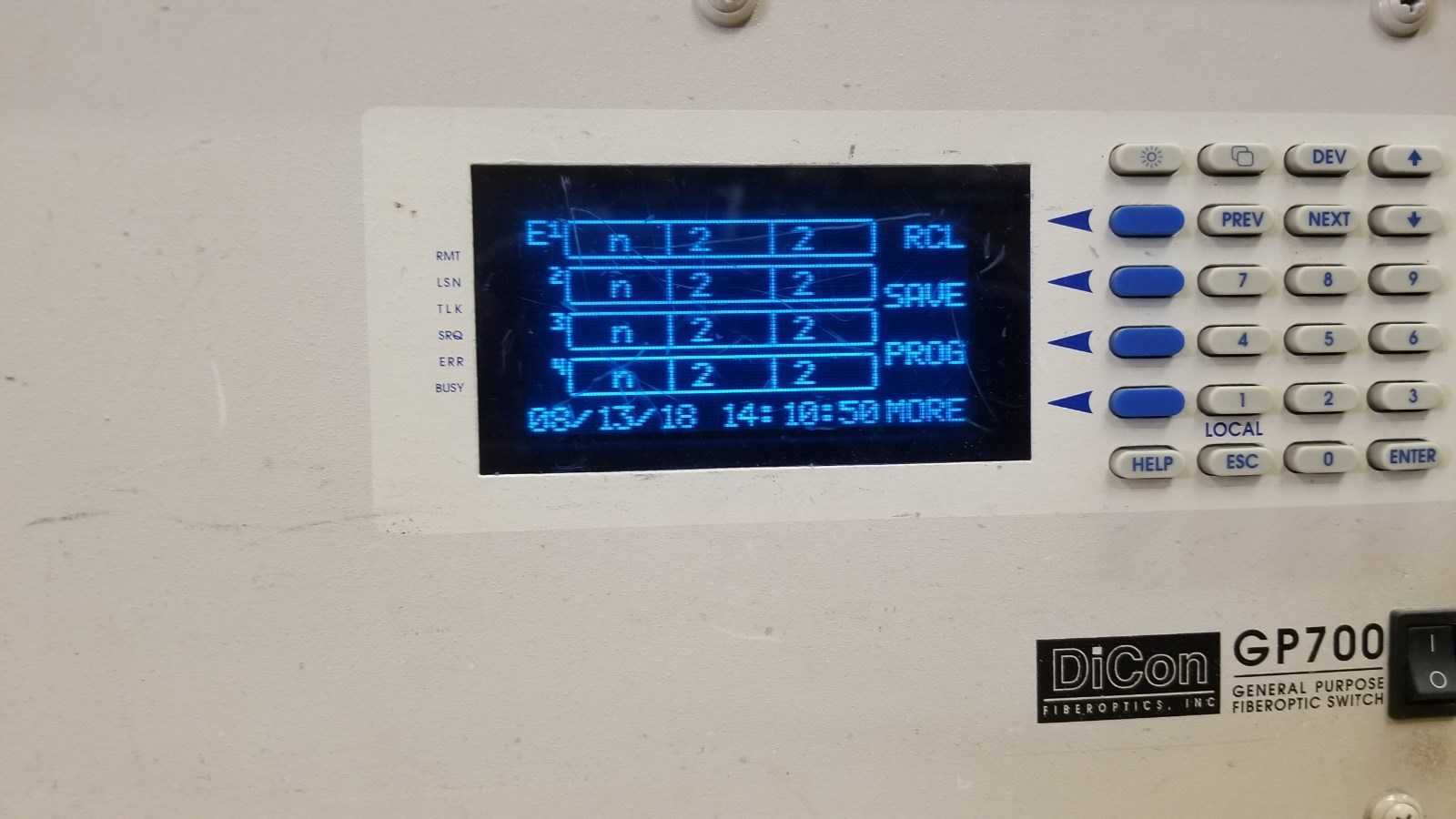 DiCon GP700 General Purpose Fiber Optic Switch with 6 Modules Passes ...