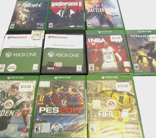 Xbox One Games Assorted Lot of 10, Some New * Fallout 4 - Wolfenstein ...