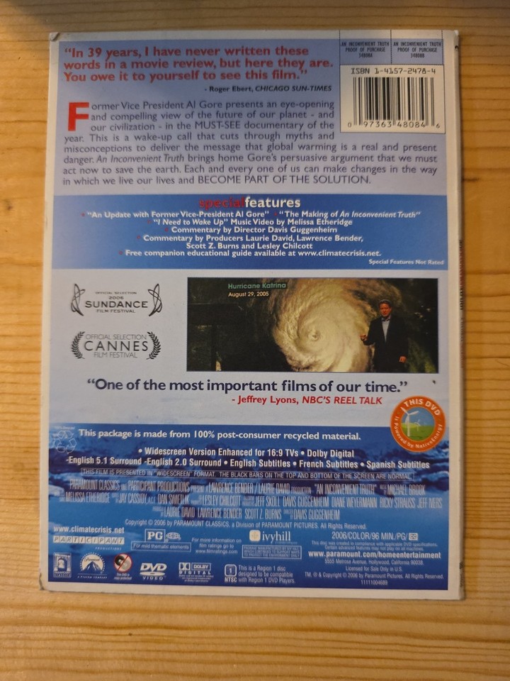 An Inconvenient Truth Poster Dark Blue Climate Change Al Gore ...
