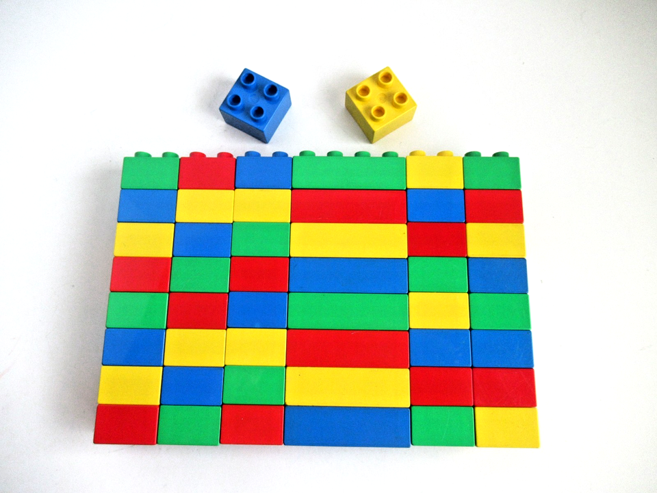 Lego Duplo Lot of 50 Blocks 2x2 and 2X4 Bricks Mixed Assorted Colors | eBay