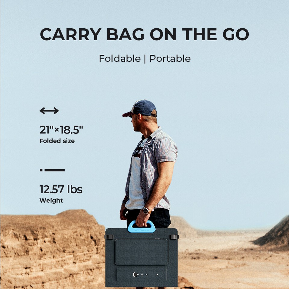 BLUETTI SP100L 100W Solar Panel Kit MPPT Charge Controller For Power ...