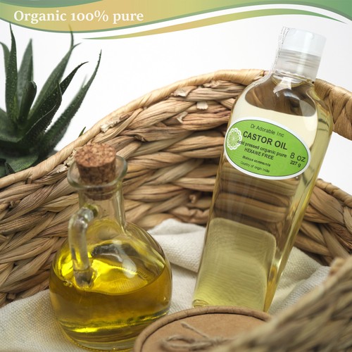 PURE CASTOR OIL ORGANIC COLD PRESSED HEXANE FREE RAW VIRGIN 2 OZ -UP TO ...
