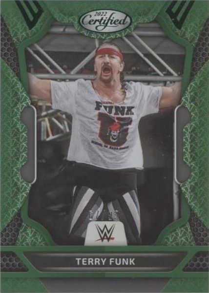 2022 Panini Chronicles WWE - Certified Green #222 Terry Funk /99 for ...
