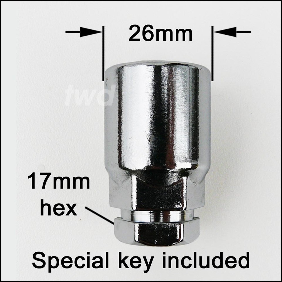 BLACK ALLOY WHEEL LOCKING BOLTS FOR VW (M14x1.5) RADIUS SECURITY LUG ...