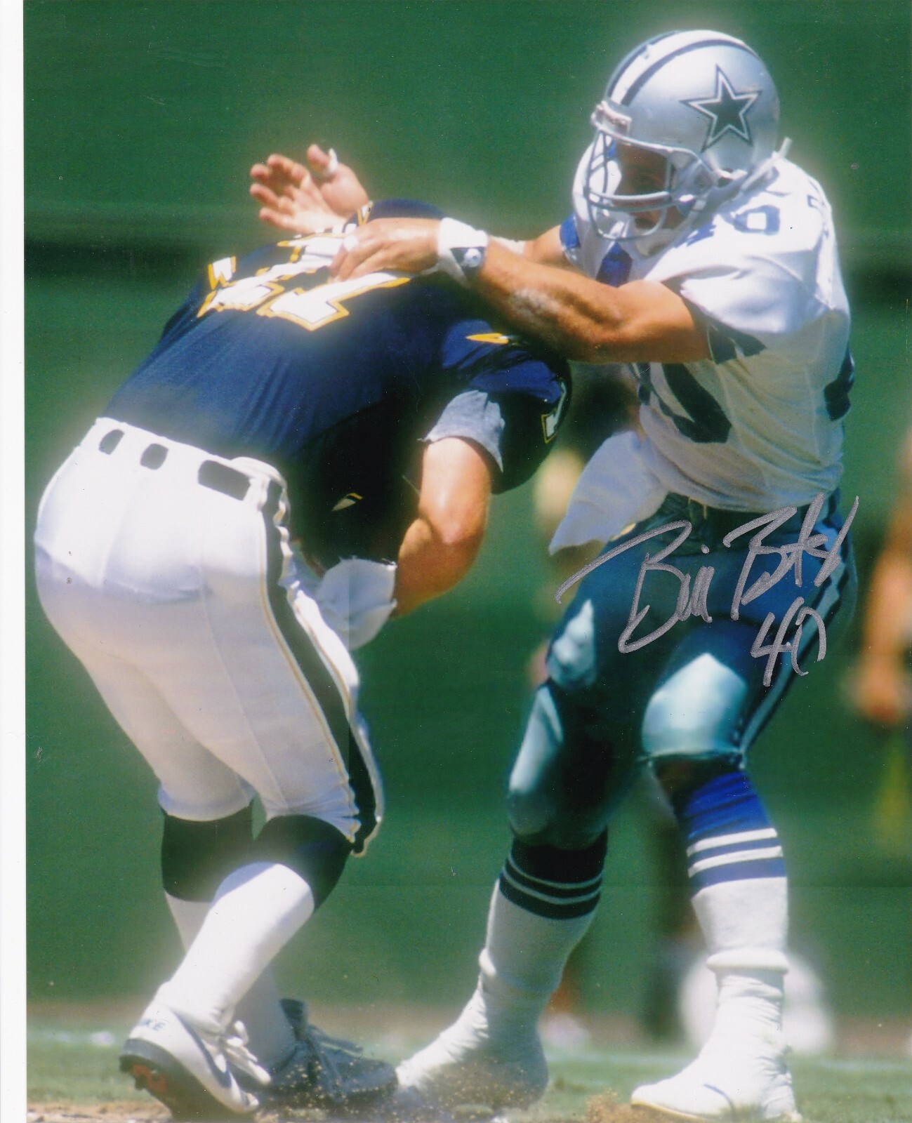 BILL BATES DALLAS COWBOYS ACTION SIGNED 8x10 | eBay