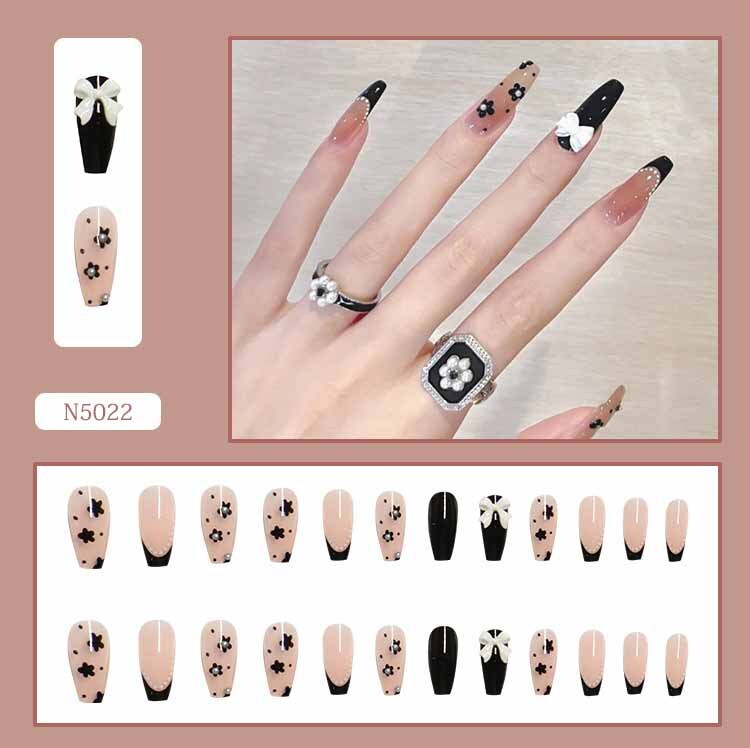 Hot Hot 24x False Nails French Manicure Fake Tips Press On Full Cover ...