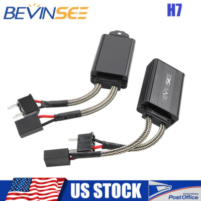 H7 LED Headlight Bulb Canbus Decoder Error Free Canceller Resistor Anti ...