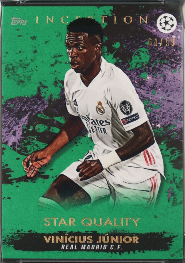 2020-21 Topps Inception UCL - Star Quality Vinicius Junior Green /99 ...
