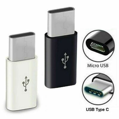 Micro USB Female to Type C Male Adapter Converter Micro-B to USB-C ...