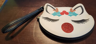 Betsey Johnson Christmas Red Nose Cat Rudolph Reindeer Purse Bag Luv ...