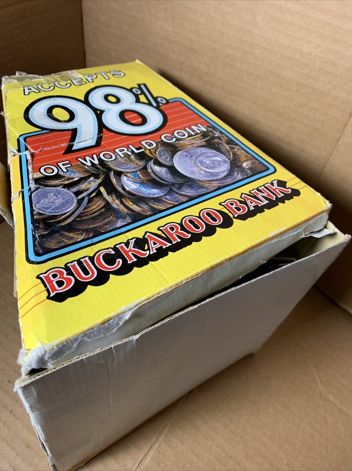 FOR PARTS/TO FIX Buckaroo Slot Machine Coin Bank 3-Reels NEVADA HARVEY ...