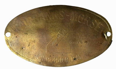 Brass Tag Name Plate 6HP FAIRBANKS MORSE Z Old Hit Miss Engine Antique ...
