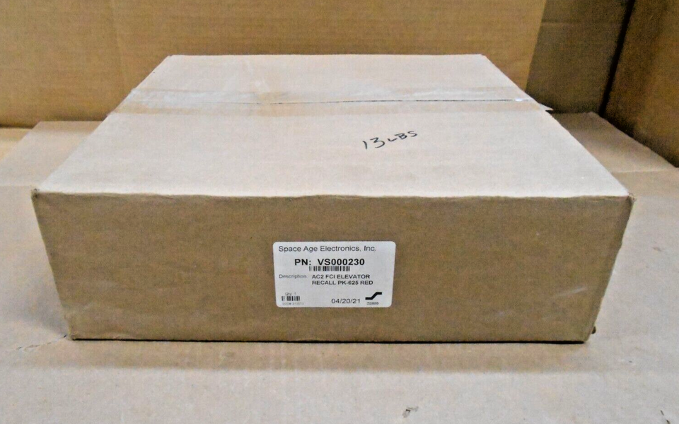 SPACE AGE ELECTRONICS VS000230 AC2 FCI ELEVATOR RECALL PK-625 RED AND ...