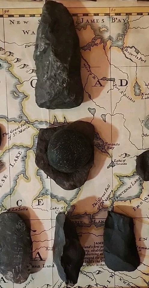 Lot Of Eastern Native American Axe Heads Spear Stones & Pots, (Old ...