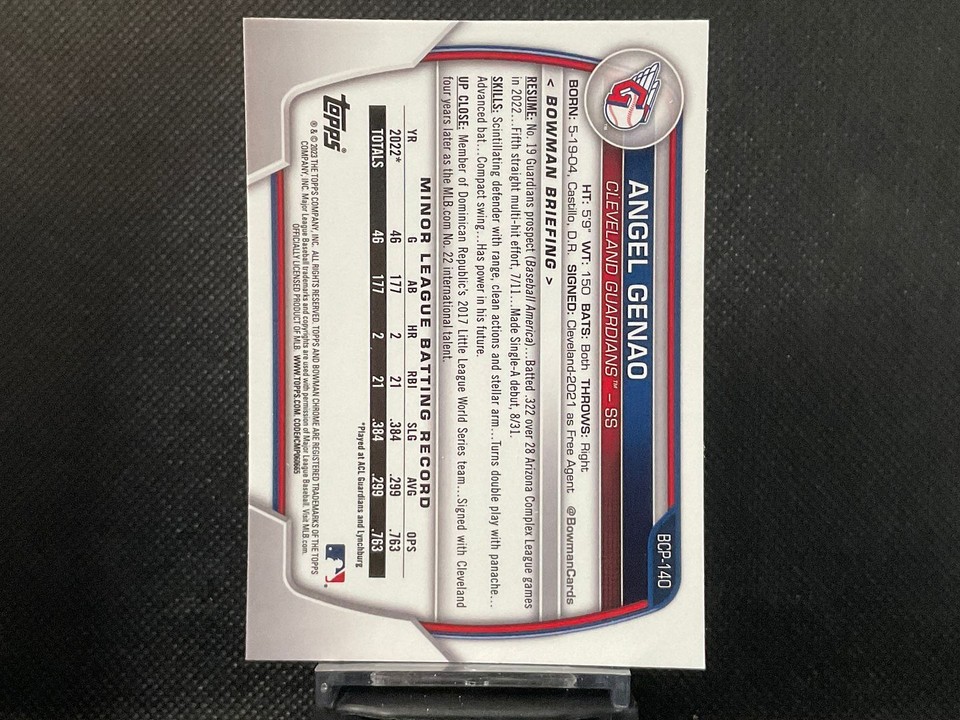 2023 Bowman Baseball Angel Genao #BCP-140 Chrome 1st Bowman | eBay