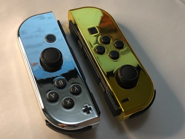 Custom Chrome Gold Silver Nintendo Switch Joy Con Joy-Con JoyCon SET ...