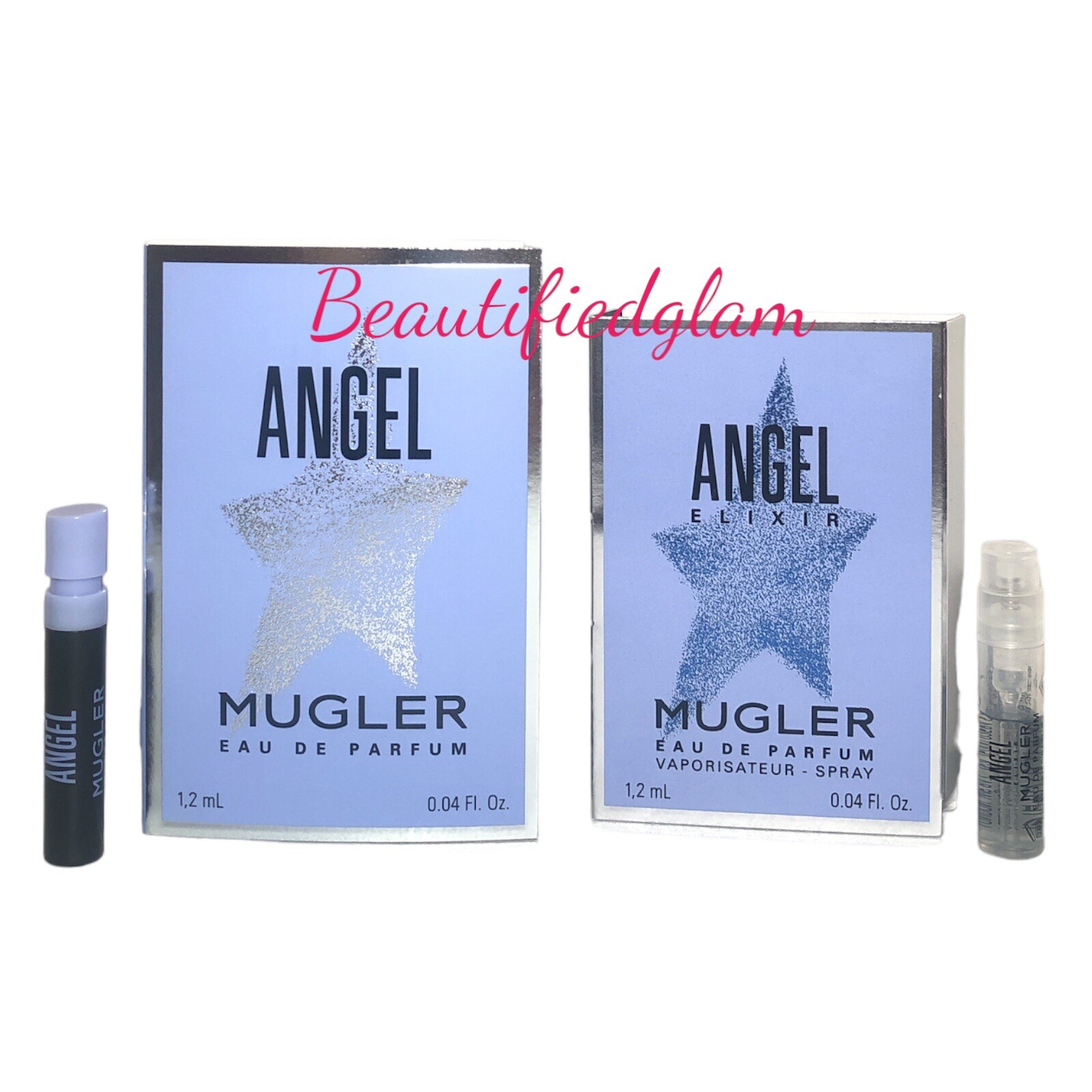 2-PC Angel by Mugler EDP Eau de Parfum CARDED Sample Spray .04oz / 1 ...
