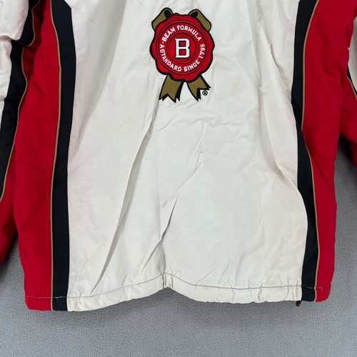Jim Beam Racing Jacket Mens Medium White Red V8 Supercars Zip Pockets ...