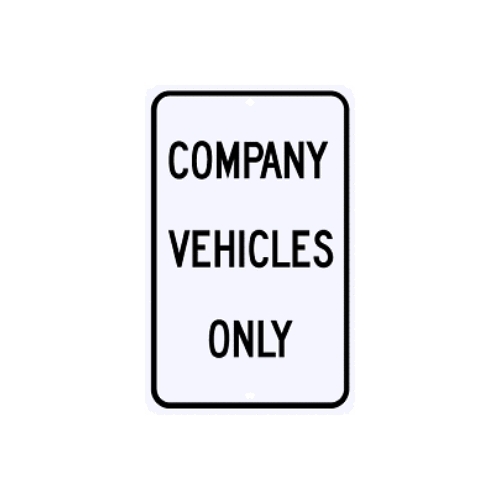 Company Vehicles Only Sign Municipal Grade D.O.T. Street Parking G ...