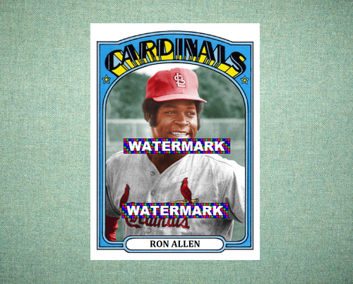 Ron Allen St Louis Cardinals 1972 Style Custom Baseball Art Card | eBay