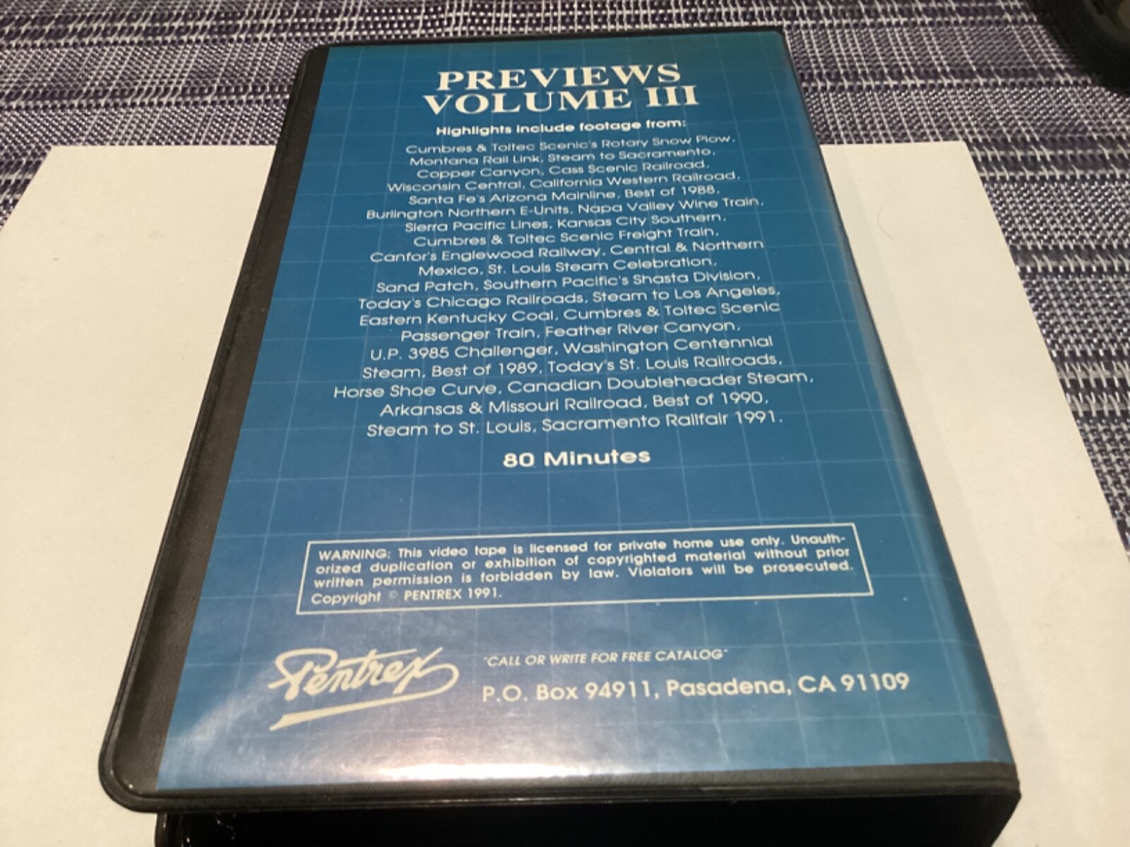 PENTREX PREVIEWS VOLUME III VHS RAILROAD VIDEO 1991 CLAMSHELL | eBay