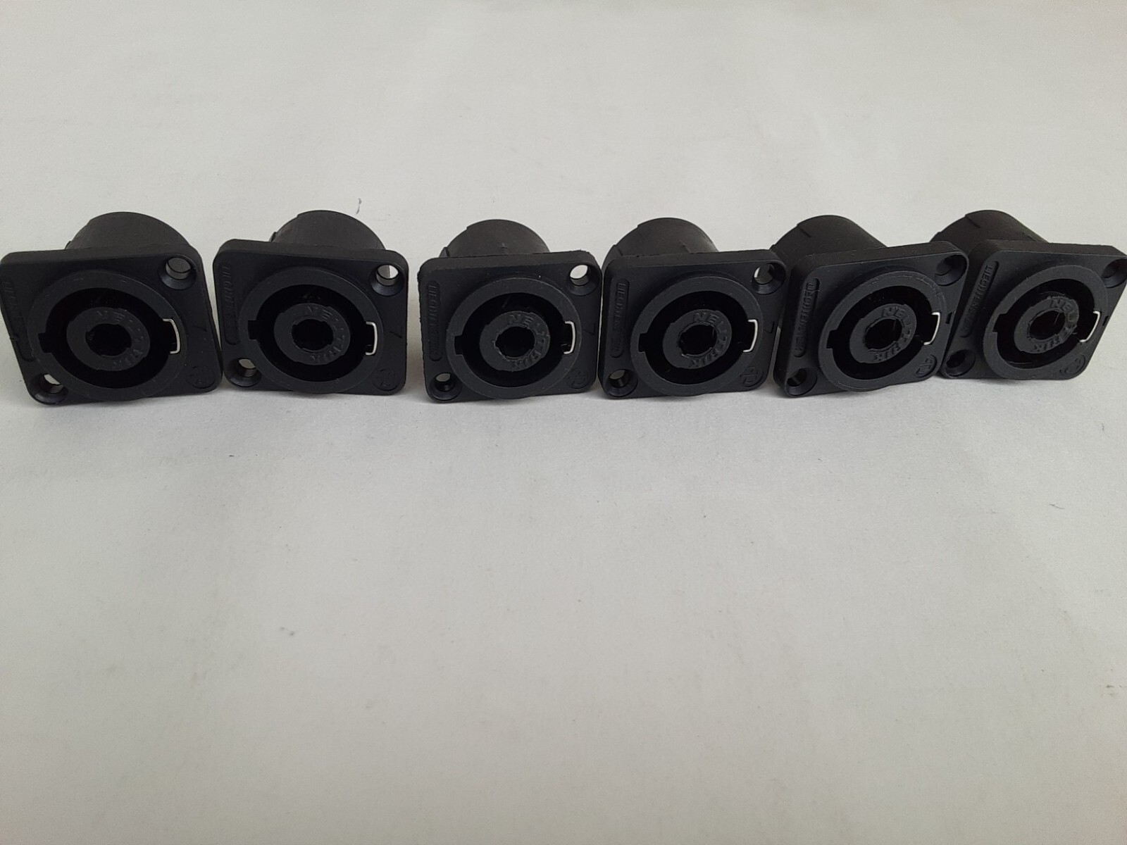 6X Neutrik NL4MP 4 Pole Speakon Connector Chassis Panel Mount Speaker ...
