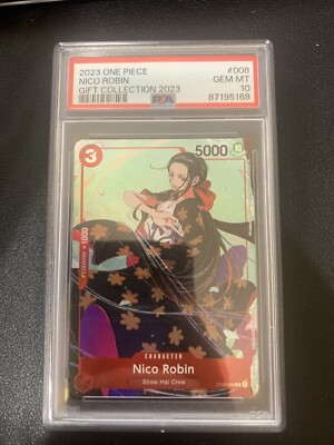PSA 10 2023 One Piece NICO ROBIN Gift Collection 2023 #ST01-008 English GEM MINT | eBay