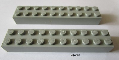 Lego 3006 x2 Brick 2x10 Lt Gray Brique Castle 9376 Harry Potter 4709 ...