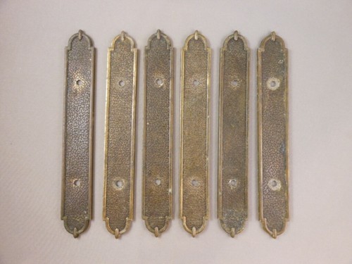Lot 6 Vtg Hyer USA Patina Brass 6 1/4" Ornate Drawer Handle Pull ...