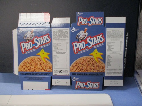 WAYNE GRETZKY Pro Stars Cereal PROMO Mini Sample Box FLAT BOX MINT | eBay