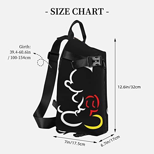 Disney Mickey Mouse Body Bag Men's Large Capacity Crossbody Shoulder ...