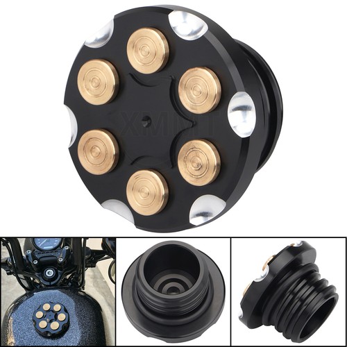 Black Cut Gas Fuel Oil Tank Cover For Harley Dyna Softail Deluxe FLSTN ...