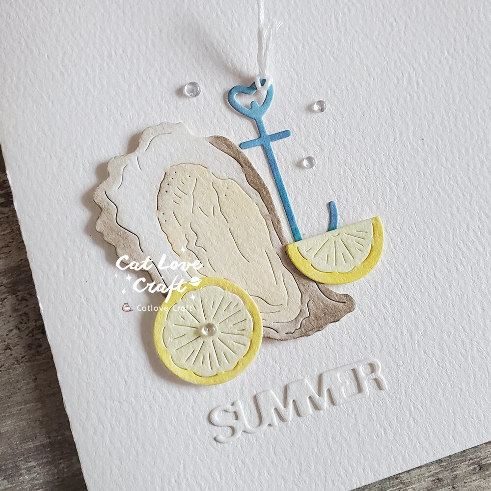 Lemon Oysters Anchor Metal Cutting Dies Scrapbook Decoration Card ...